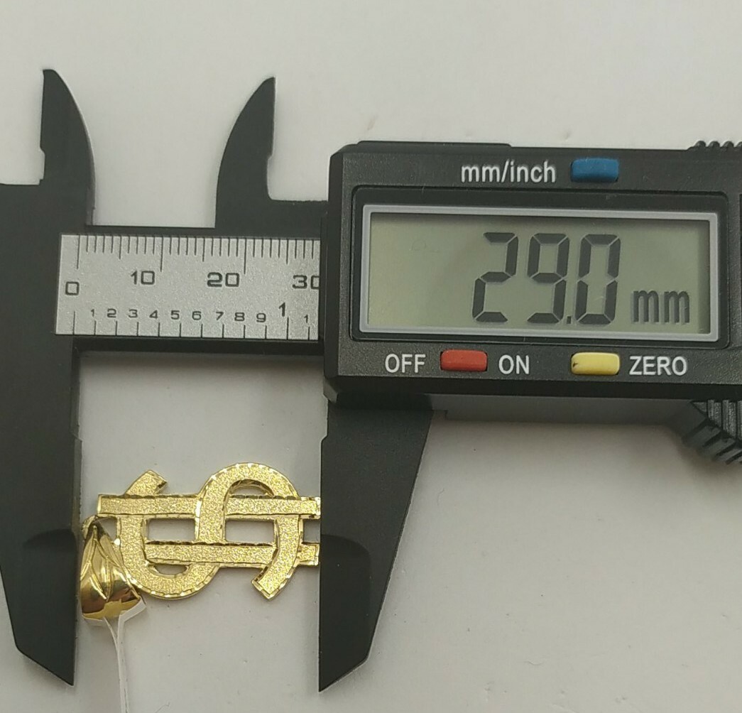 Pendant And Chain Gold 18k 750 Mls . Symbol Dollar $ Usd | eBay Australia