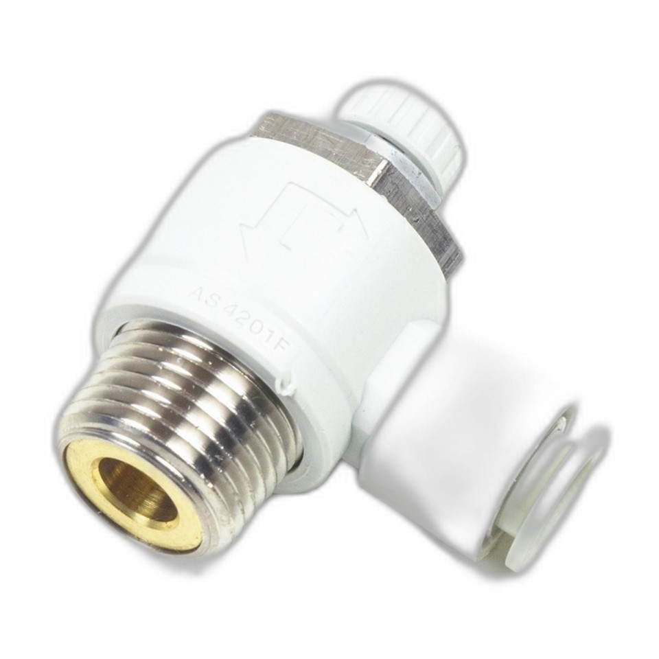 SMC AS4201F-04-10 Speed Controller R1/2 Inlet Port x 10mm Flow ...