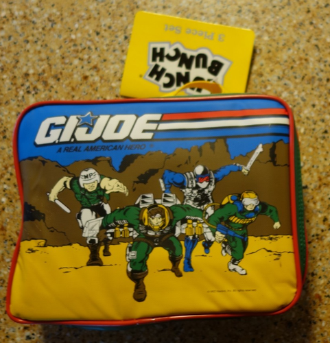 VINTAGE G I Joe 1992 Hasbro Lunch Bunch Soft Lunch Bag Box ARAH w ...