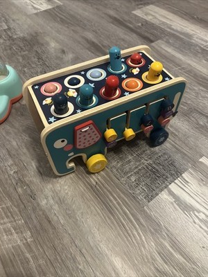 Montessori Wooden Pounding Bench Toy for Toddlers – Educational Toy ...