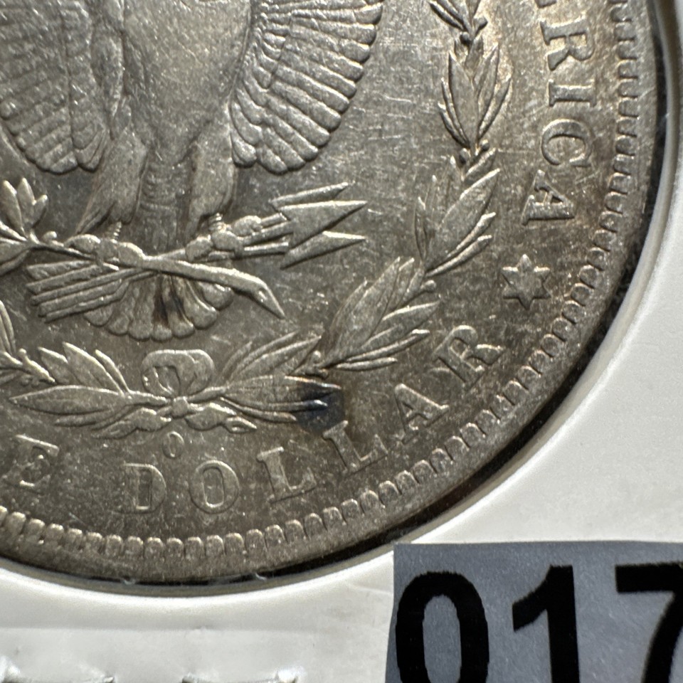 1883-O USA Morgan Dollar VAM 22A Partial E Rev HOT 50. Reeded Edge ...