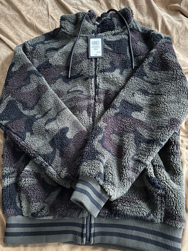 CSG JNG CAMO GRIZZLY SHERPA FLEECE FULL ZIP HOODIE MENS M NEW | eBay