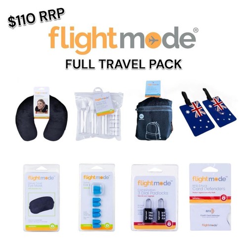 Complete Flight Travel Kit Luggage Set Holiday Accessories Pillow Ear ...