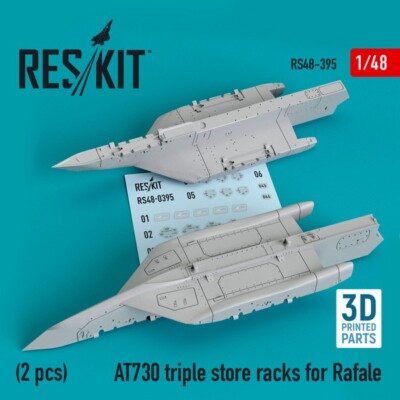 Reskit RS48-0395 AT730 triple store racks for Rafale, 3D printing (2 ...