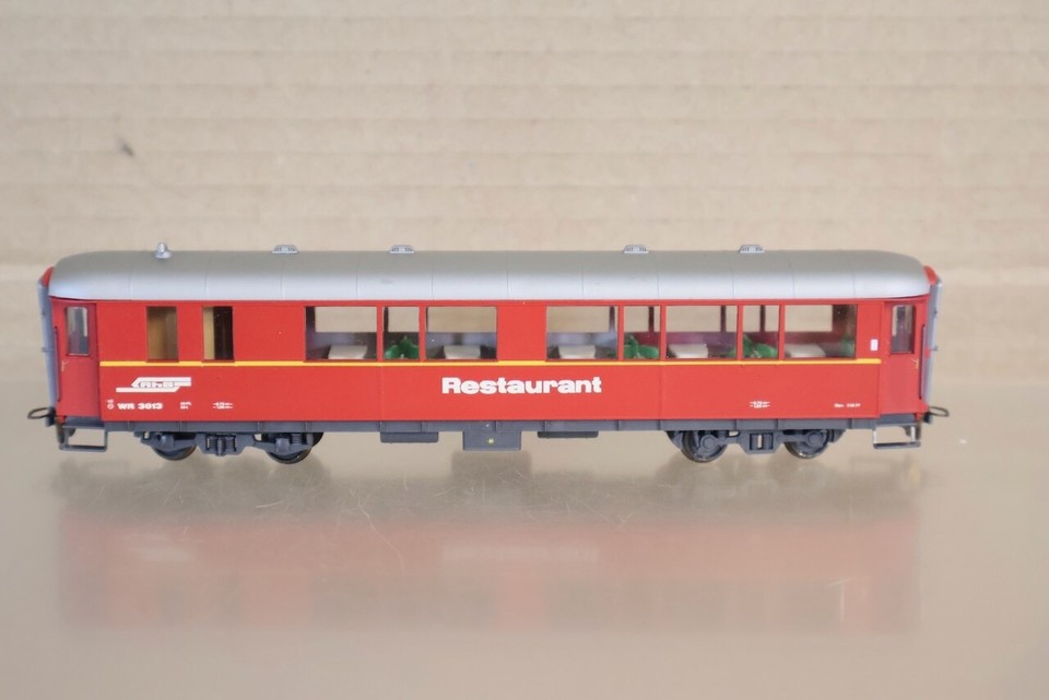 BEMO 3274 113 HOm GAUGE RHATISCHE BAHN RhB RESTAURANT CAR COACH WR 3813 ...
