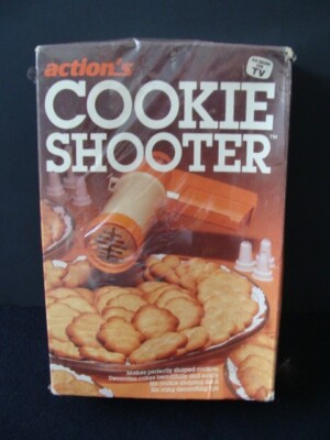 Vintage Action's Cookie Shooter Gun Pastry Decorator Press Cake Tips ...