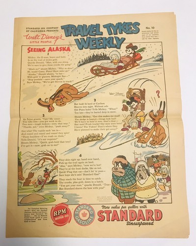 Disney TRAVEL TYKES WEEKLY #10 Standard Oil premium children's ...