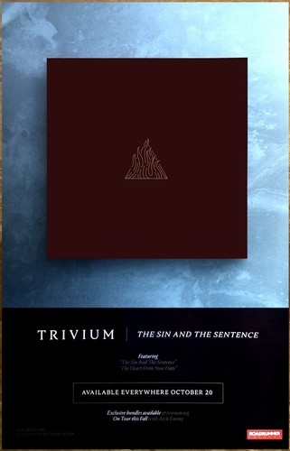 TRIVIUM The Sin And Sentence Ltd Ed RARE Tour Poster + BONUS Sticker ...