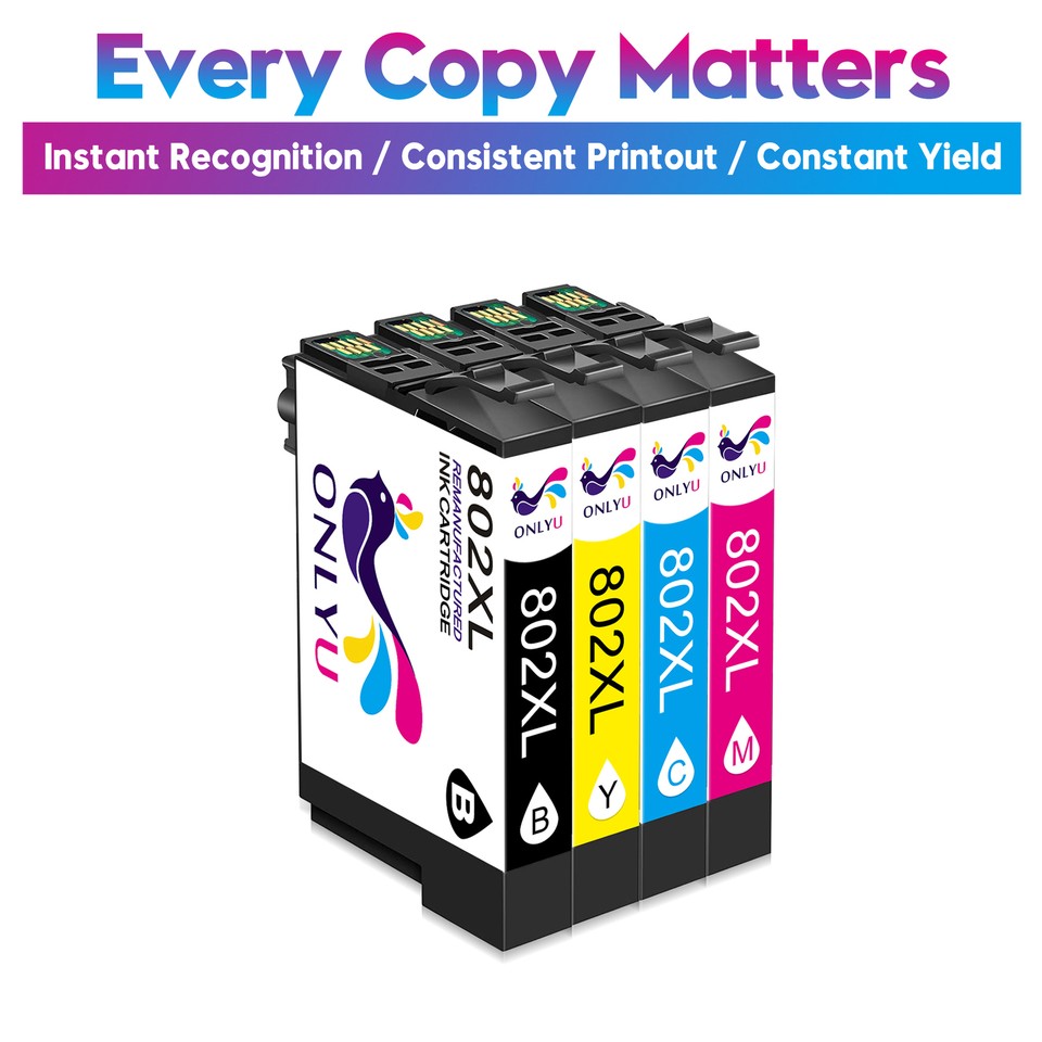 5PK 802XL Ink Cartridges for Epson Workforce Pro WF-4740 WF-4730 WF ...