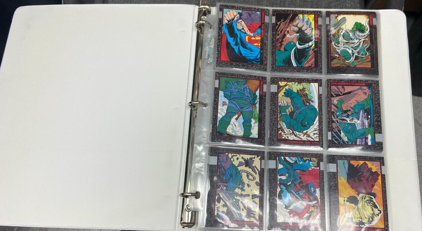 1992 DC COMICS CARD COMPLETE SET (1-90) + INSERT SET C1-CL01 MINT COND ...