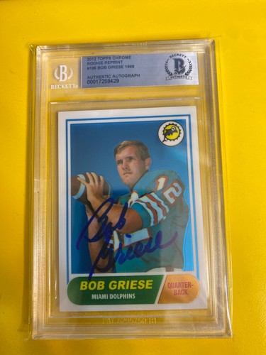 2012 Topps Chrome - Quarterback Rookie Reprint Bob Griese #196 for sale ...