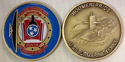 USS Tennessee SSBN 734 Submarine Challenge Coin USN Boomer Pride | eBay