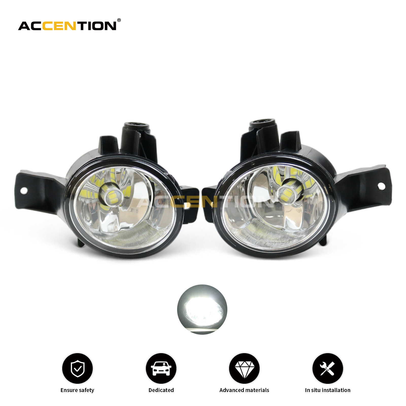 2Pcs For BMW X6 E71 E72 2008-2012 Fog Light Fog Lamp 63177187631 ...