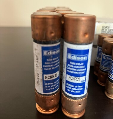 2 Edison 35 Amp Dual Element Time Delay Class RK5 Fuse 250V | eBay