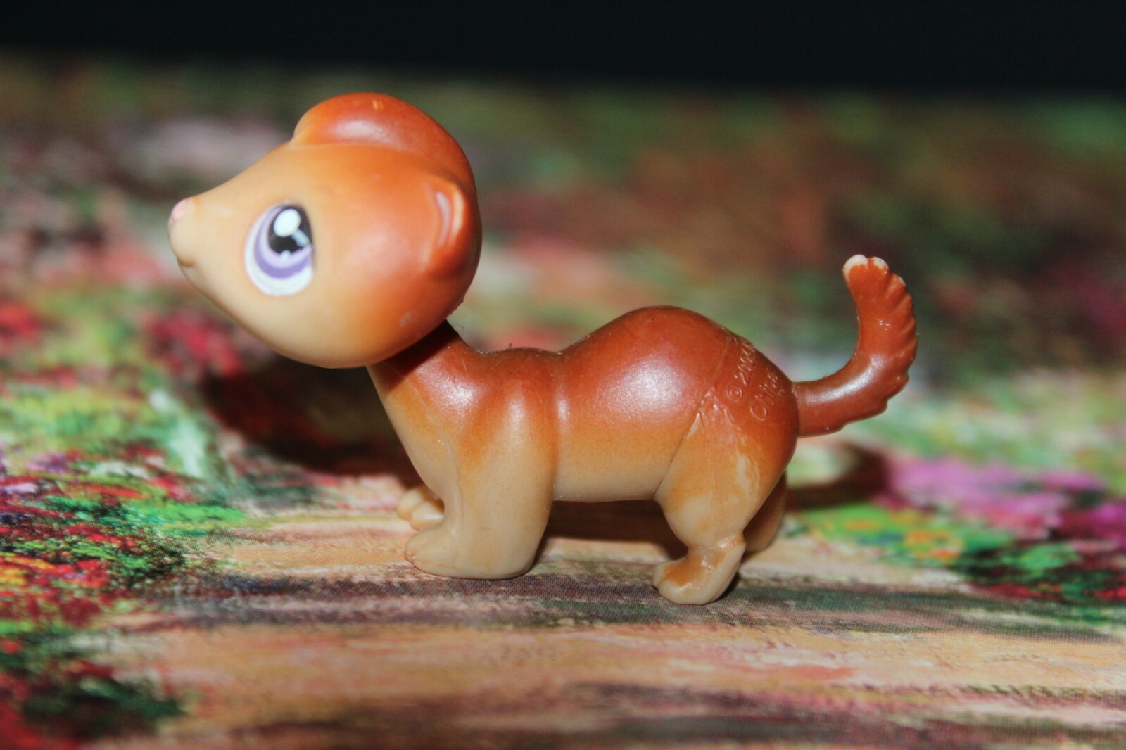 {Littlest Pet Shop} LPS #260 Brown Ferret Otter Pink Purple Eyes Red ...