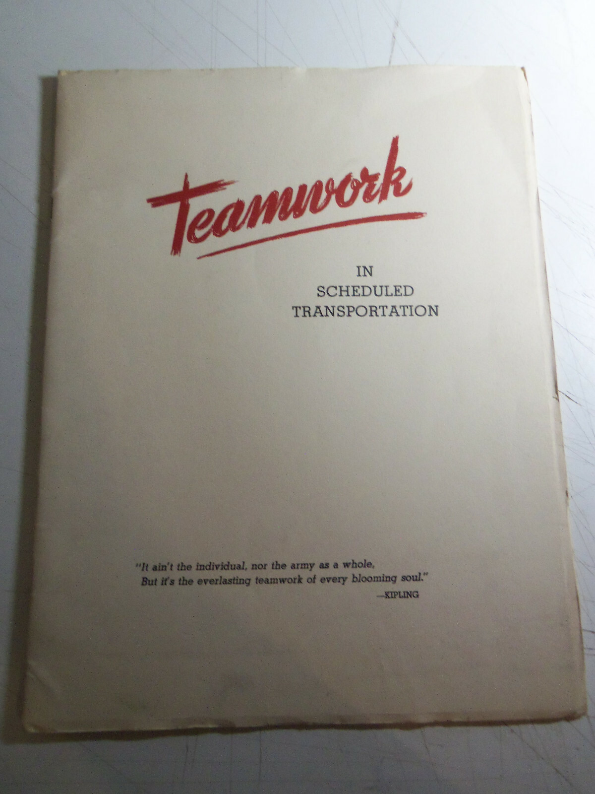 1944 Manual TEAMWORK In Scheduled Transportation SEABOARD AIR LINE ...