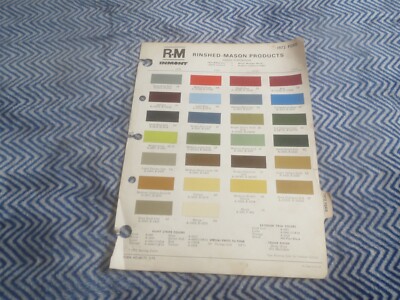 1972 FORD COLOR CHIPS CHART BROCHURE | eBay