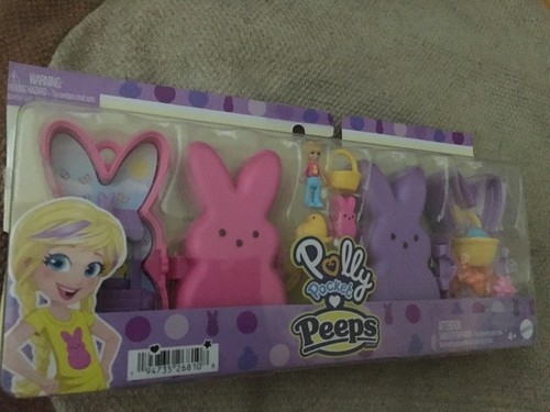 NEW * Polly Pocket Peeps Playset * Bunny Compacts with Mini Figures ...