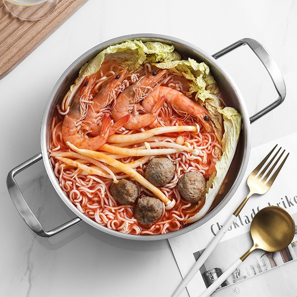 Induction Ramen Pot Large Korean Pots Cookware Pan Instant Noodle ...
