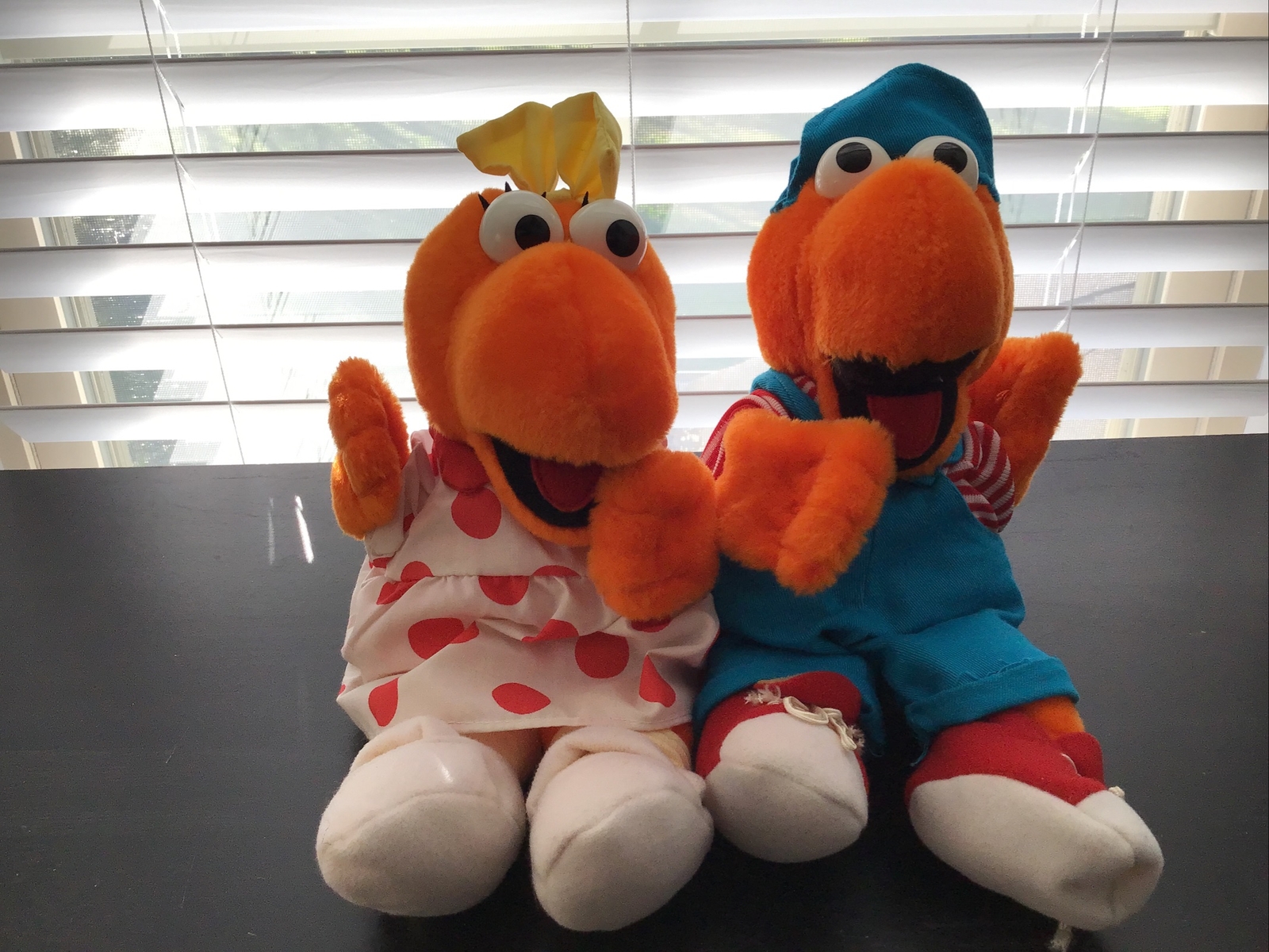 RARE Rex & Rita Saurus Hand Puppets Plush Dinosaur Doll Vintage ...