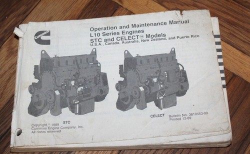 CUMMINS OPERATION AND MAINTENANCE MANUAL L10 SERIES ENGINES STC AND ...