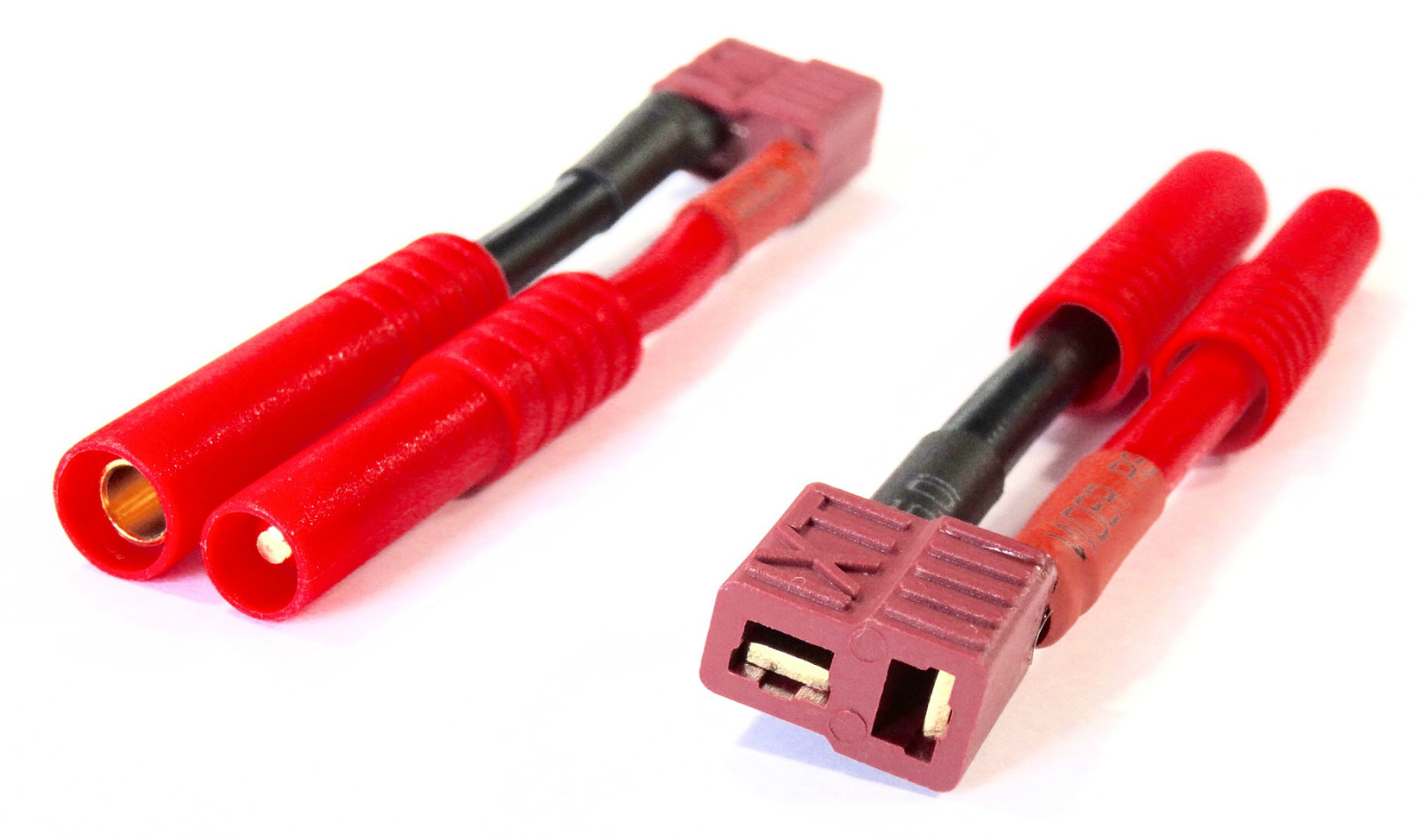 2x HXT 4mm Stecker Buchse auf T-Dean Stecker Lipo Akku Adapter Kabel ...