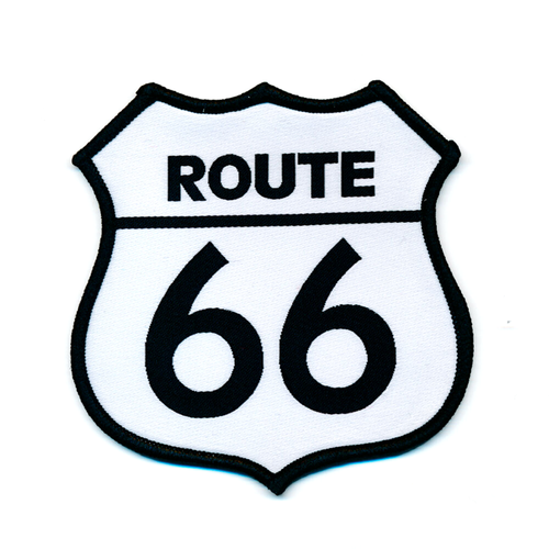 68 x 68 mm Route 66 Amerika USA Mother Road Patch Aufnäher Aufbügler ...