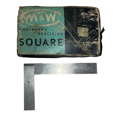 Vintage MOORE & WRIGHT #400 Precision 6" Square Machinist Tool w Box | eBay