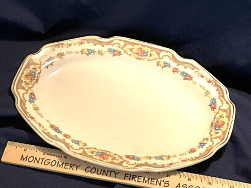 Vintage Mount Clemens Mildred Plain Center Oval Serving Plate Platter ...