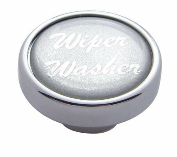 UP Wiper Washer Control Knob 1" Silver Glossy Sticker Chrome Aluminum ...