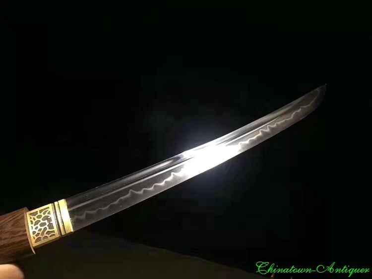 T10 Steel Clay Tempered Kogarasu Maru Blade Japanese Wakizashi Short ...