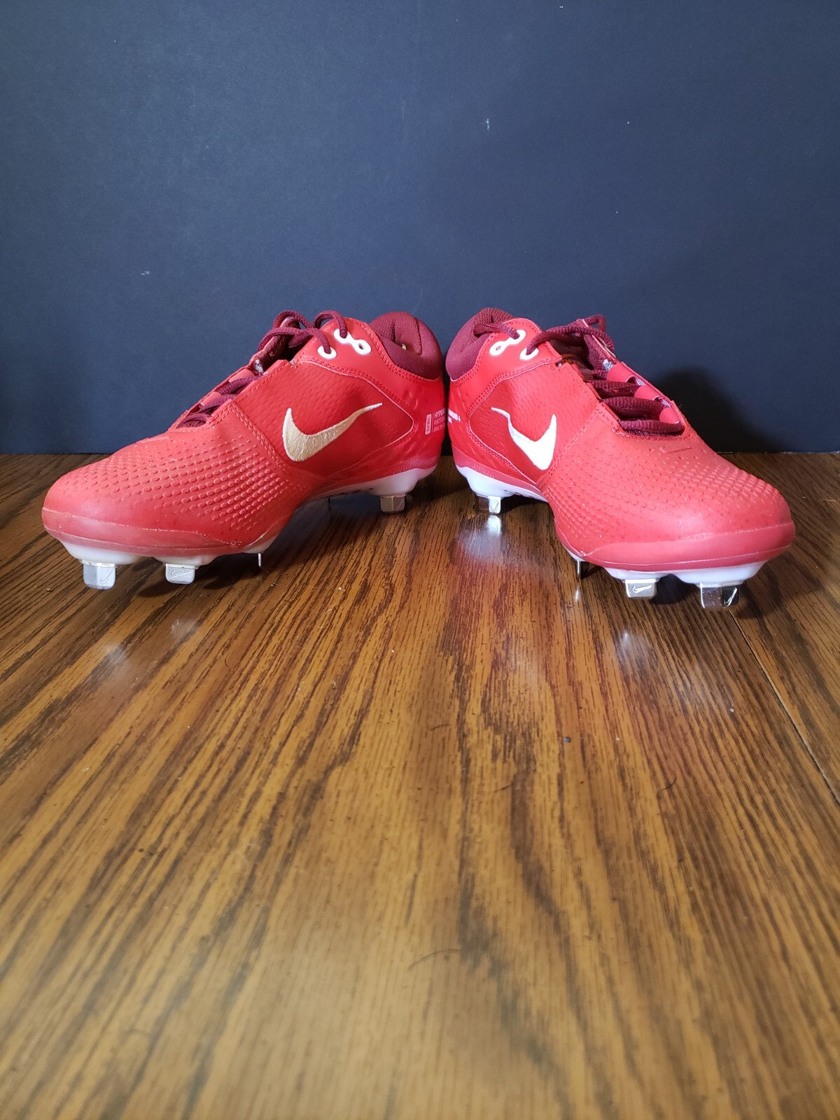 Nike React Hyperdiamond shoes, react cushioning drag on toe,worn 1 game-cleats | eBay