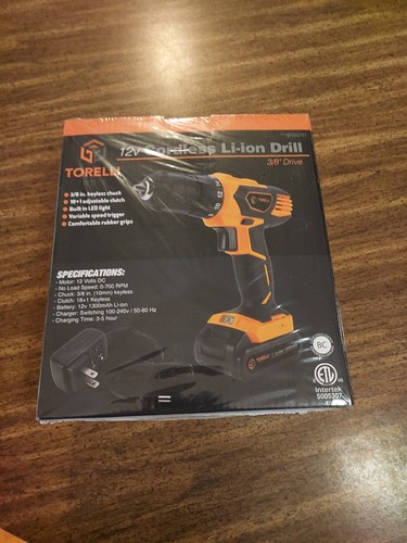 12v Cordless Li-ion Drill w/ 3/8” Drive Torelli Tools | eBay