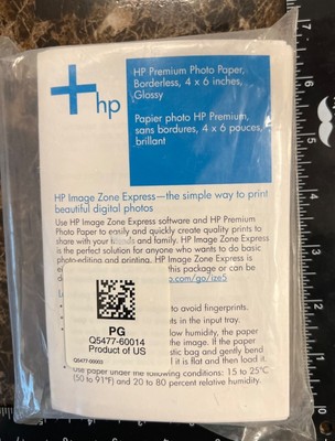 HP Premium Photo Paper 4x6 Inches Glossy Borderless 100 Sheets High ...
