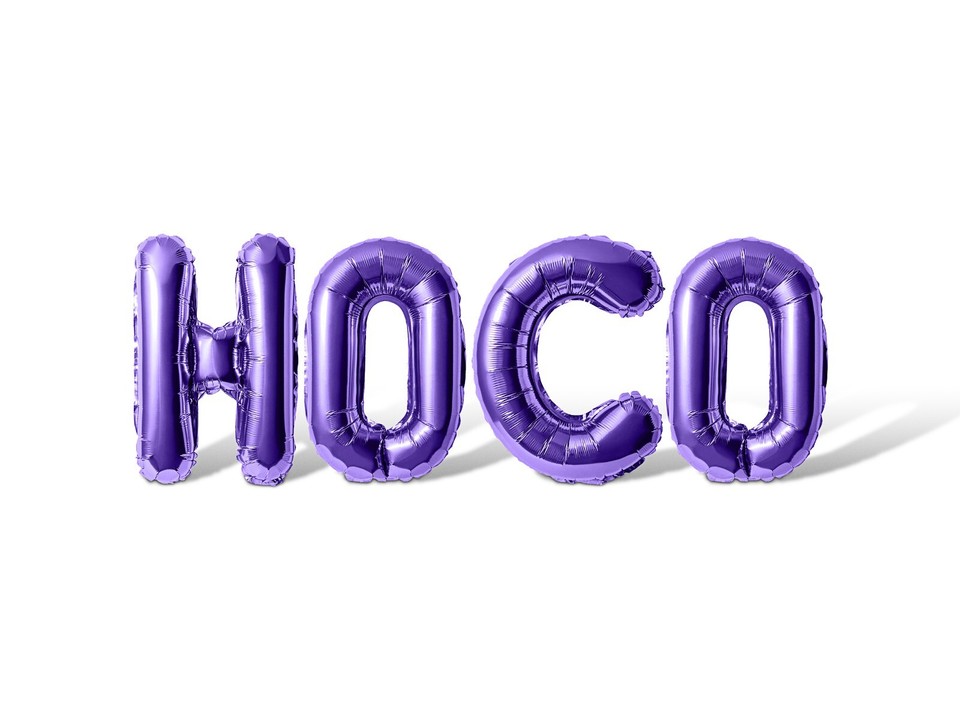 HOCO Letter Balloon Banner - Homecoming Party Decorations - High School ...