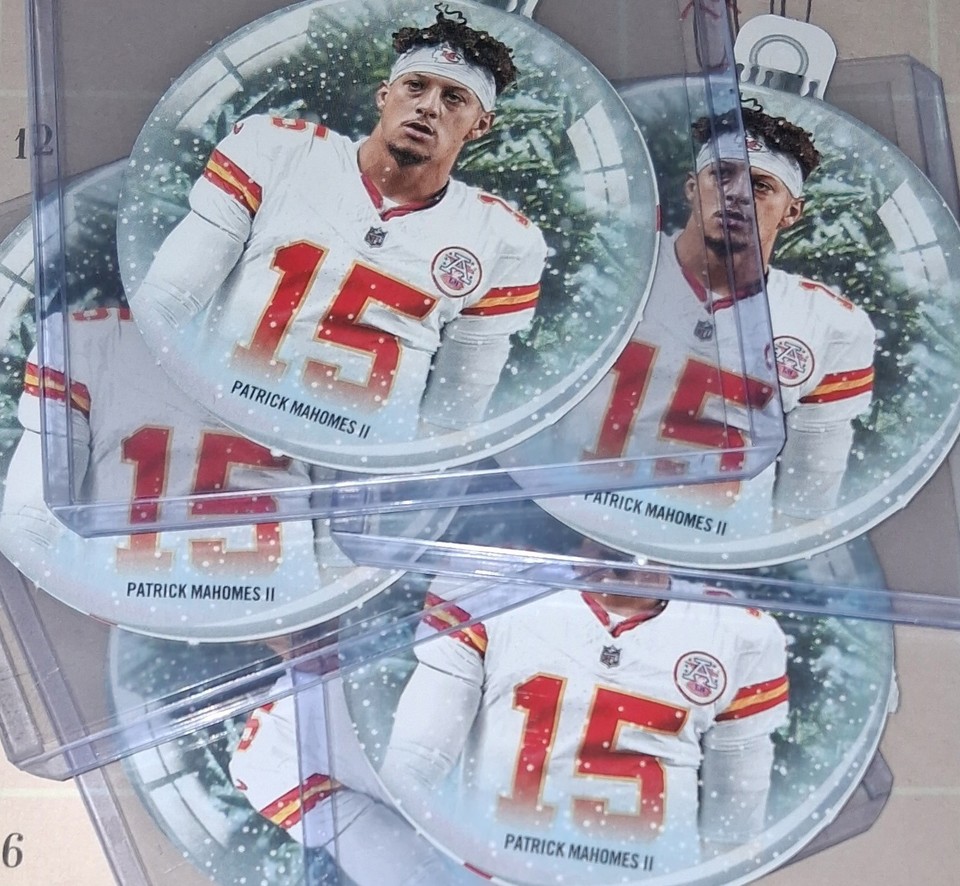 Patrick Mahomes 5 Christmas ornaments 2025 Panini Mosaic Football KC ...