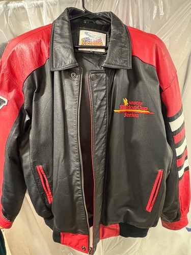 Vintage Winston Cup Nascar Jacket Racing Leather Letterman Bomber Rare ...