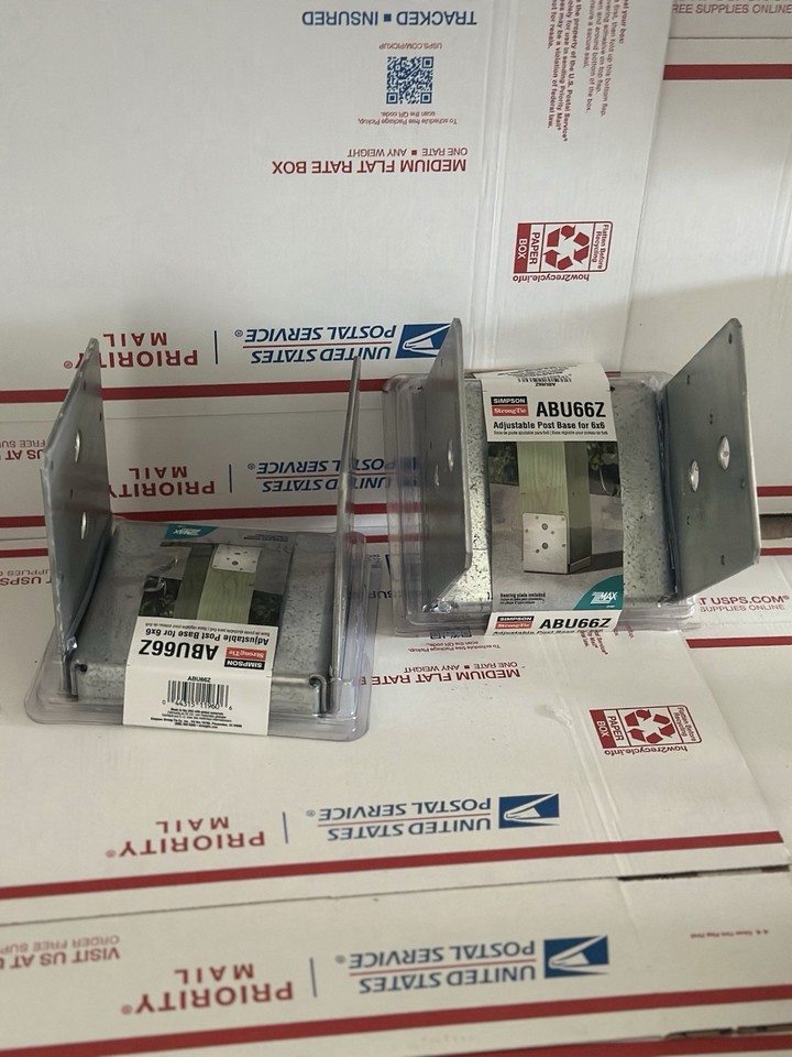 ( 2 )Simpson Strong Tie ABU66Z ZMAX Galvanized 12-Gauge 6x6 Adjustable ...
