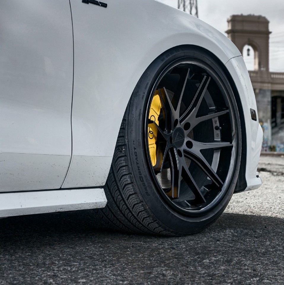 (4) 19" STAGGERED FERRADA FR2 19x8.5 19x10.5 BLACK CONCAVE WHEELS RIMS ...