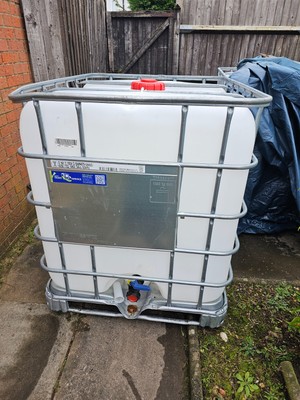 IBC Cut Off Tank 1000 Litre IBC Plastic Bottle Container Cage | eBay UK