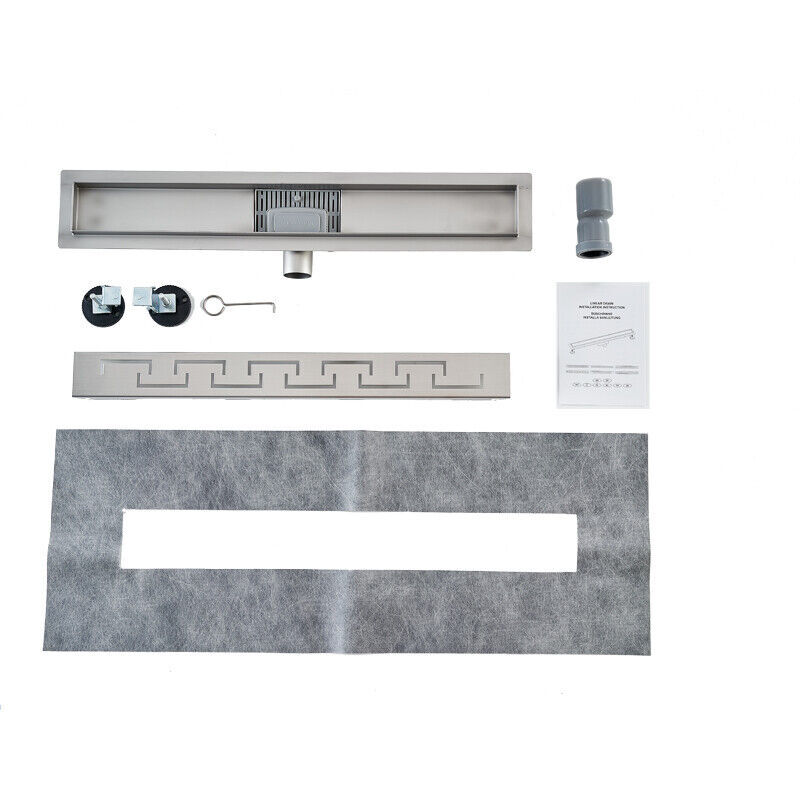 LINEAR SHOWER DRAIN STAINLESS STEEL WETROOM BATHROOM CHANNEL GULLY TRAP ...