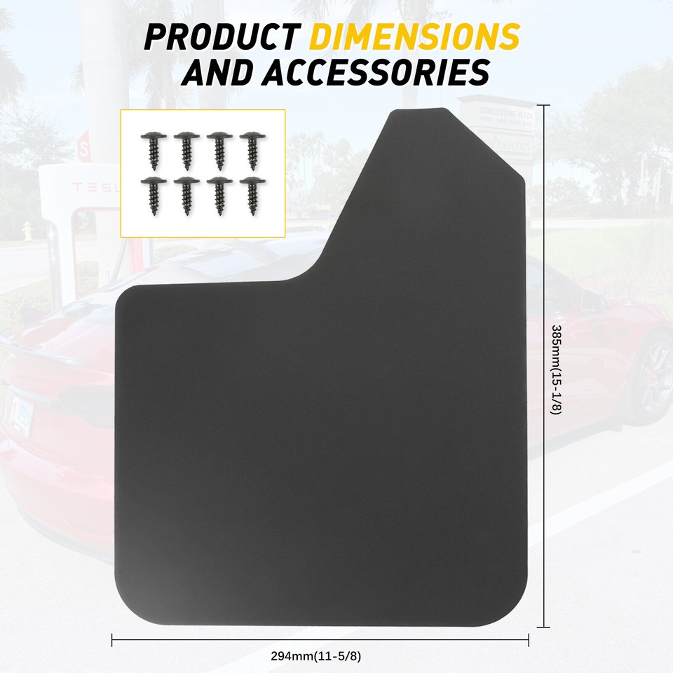 4X Mud Flaps Mudguards Fender Splash Guards Mudflaps Black For Chevy ...
