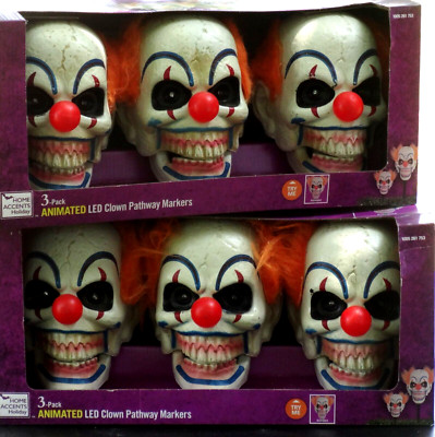 Animated LED Clown Pathway Markers with Timer Lights Motion Sound 2 ...