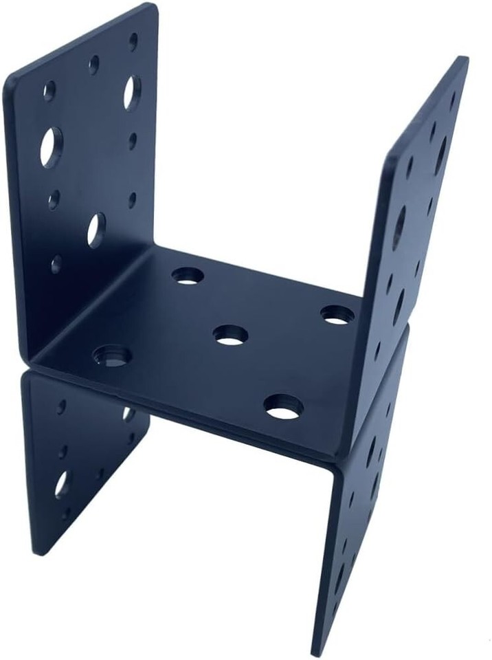 4 PCS Heavy Duty Steel Half Post Base Fit 4x4 Post Anchor Connector ...