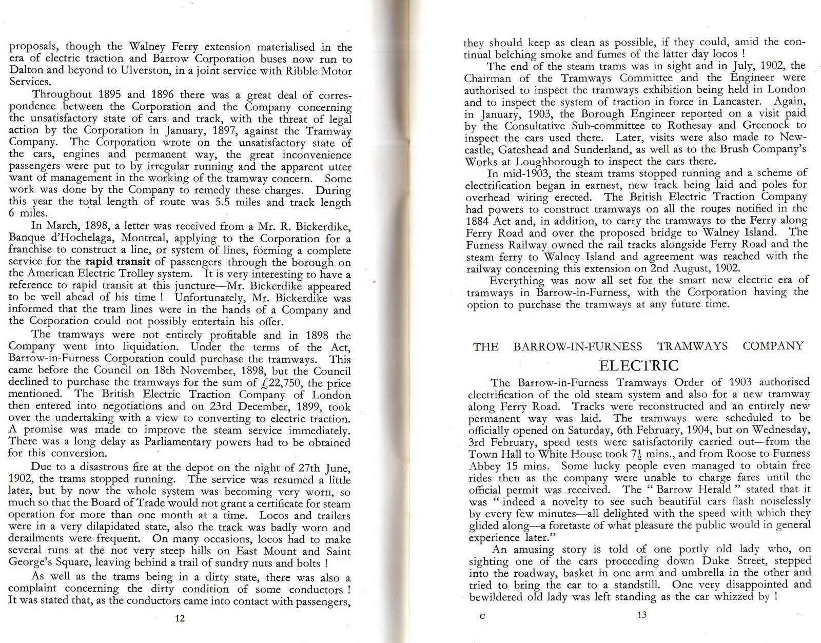 TRAMS Tramways SEVENTY-FIVE YEARS ON WHEELS Ian L Cormack BARROW-IN ...