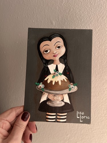 ORIGINAL Art Lisa Loria Wednesday Addams Snarky 9th Day Of Christmas ...