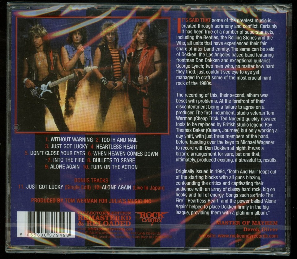 Dokken Tooth And Nail CD new Rock Candy Records Reissue Heavy Metal | eBay