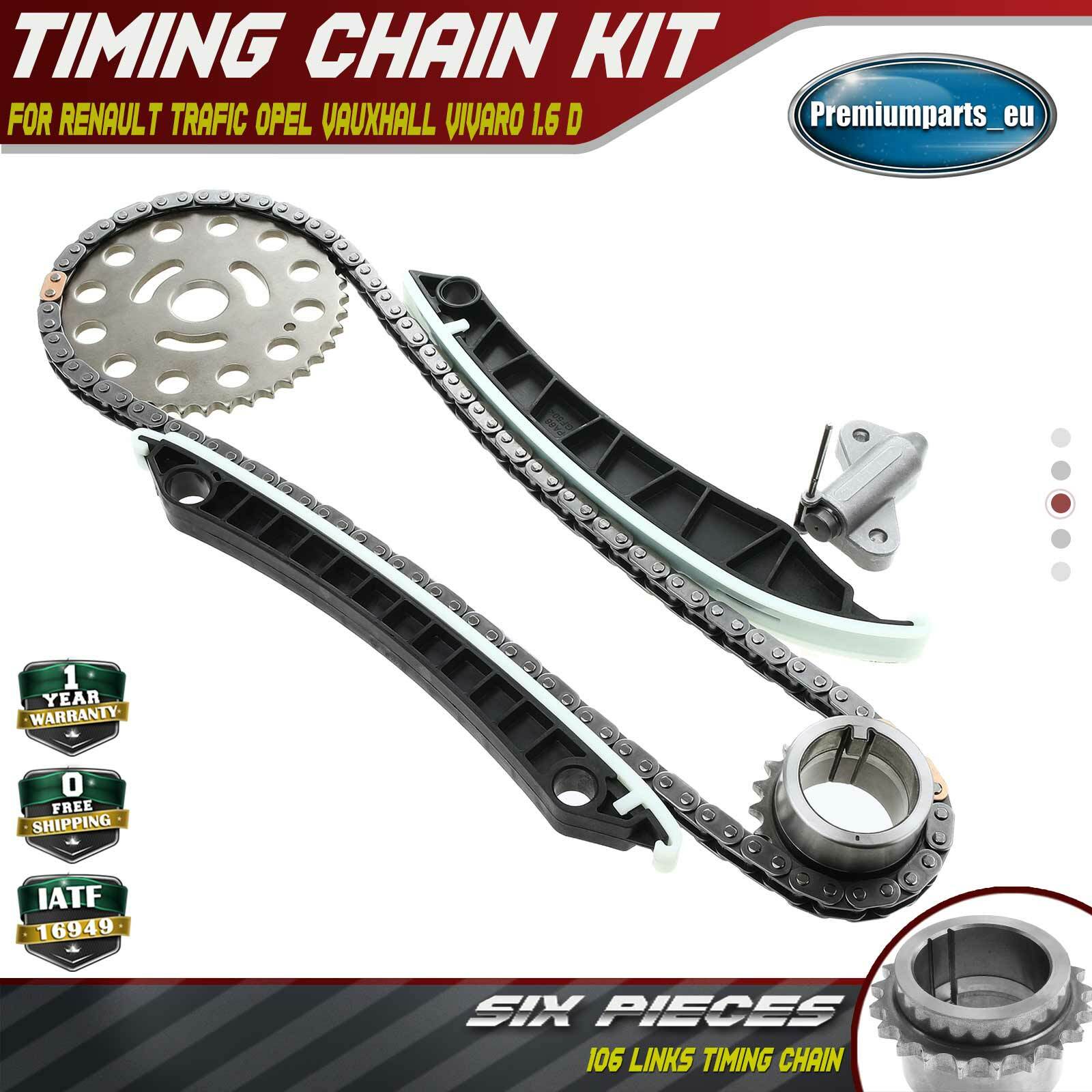 6x Timing Chain Kit for Renault Trafic Nissan Qashqai Opel Vauxhall ...