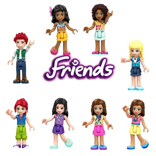 8PCS Girls Friends Building Blocks Mini Figures Educational Toys Gift ...