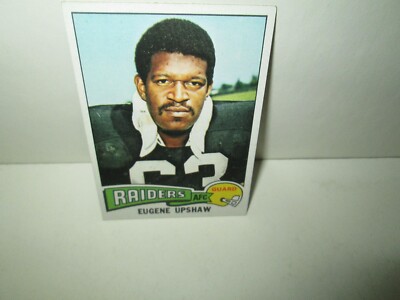 EUGENE UPSHAW 1975 TOPPS FOOTBALL CARD #190 OAKLAND RAIDERS HOF EX+ | eBay